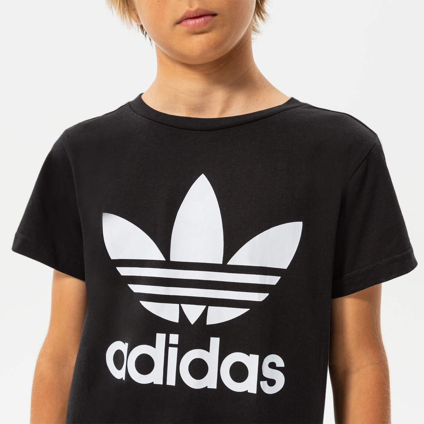 ADIDAS T-SHIRT TREFOIL TEE BOY SCHWARZ DV2905 | Sizeer.de