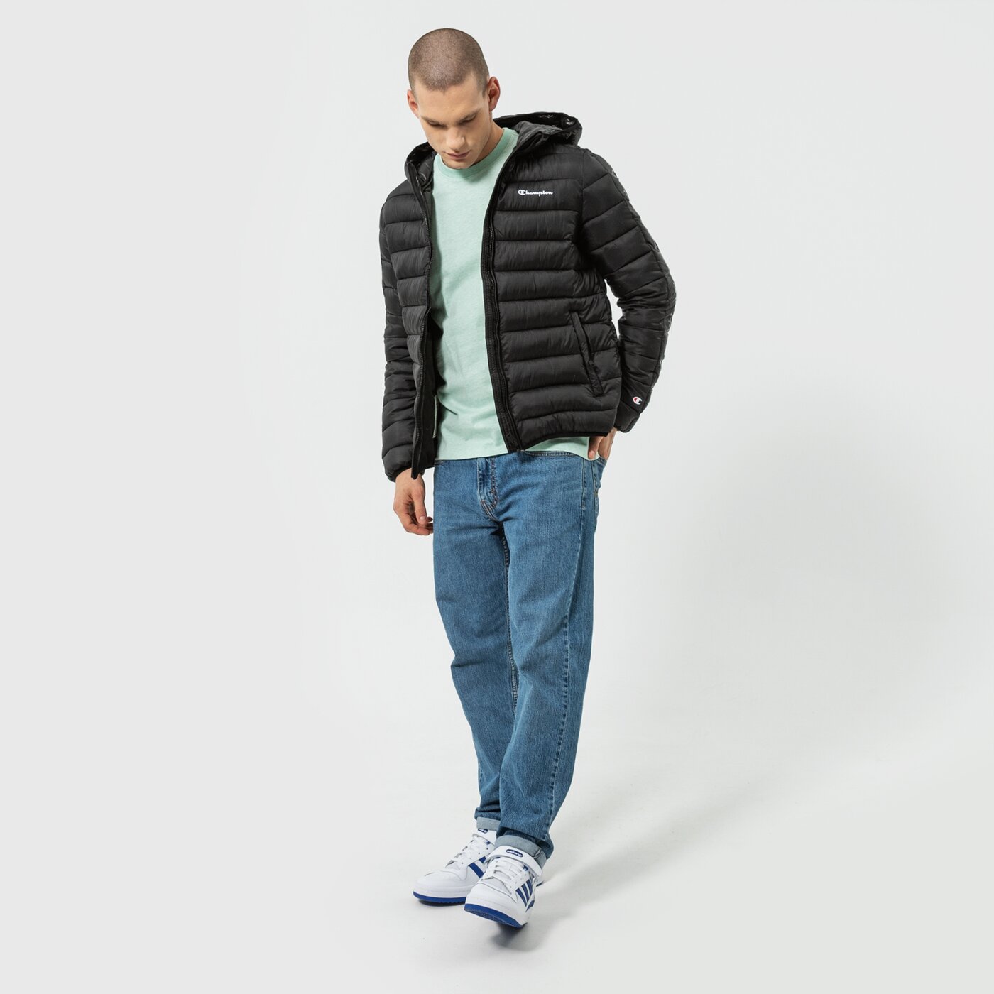 CHAMPION JACKE WINTER HOODED JACKET SCHWARZ 216647KK001 | Sizeer.de