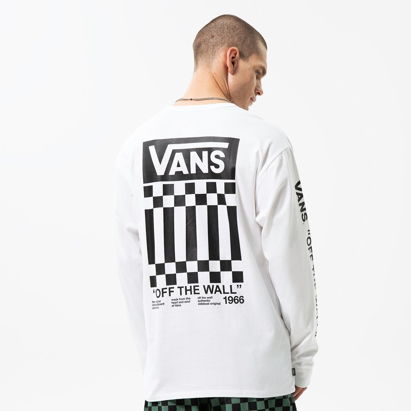 VANS T-SHIRT OFF THE WALL CHECK GRAPHIC LS TEE VN0A7S6ZWHT1 | WEIß | 29,74 EUR | T-Shirts ...